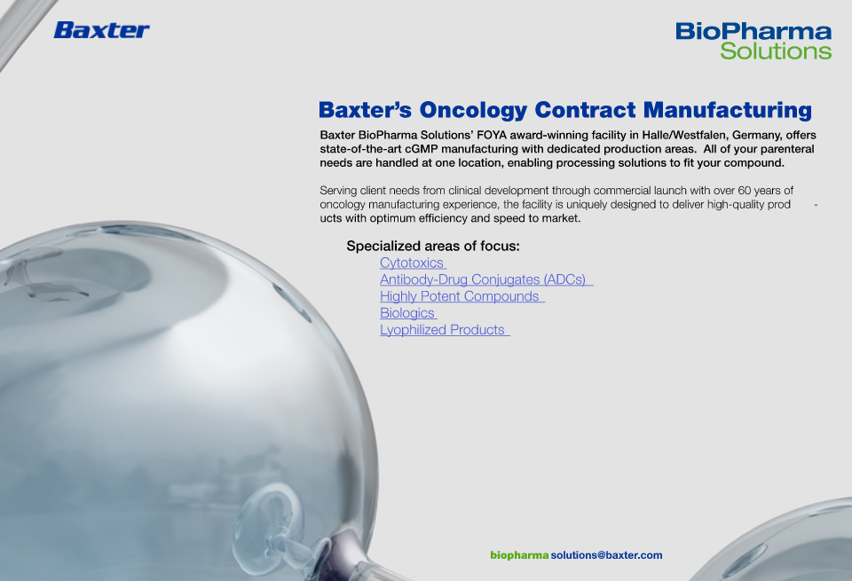 Baxter - Pharma Technology Focus | Issue 69 | April 2018
