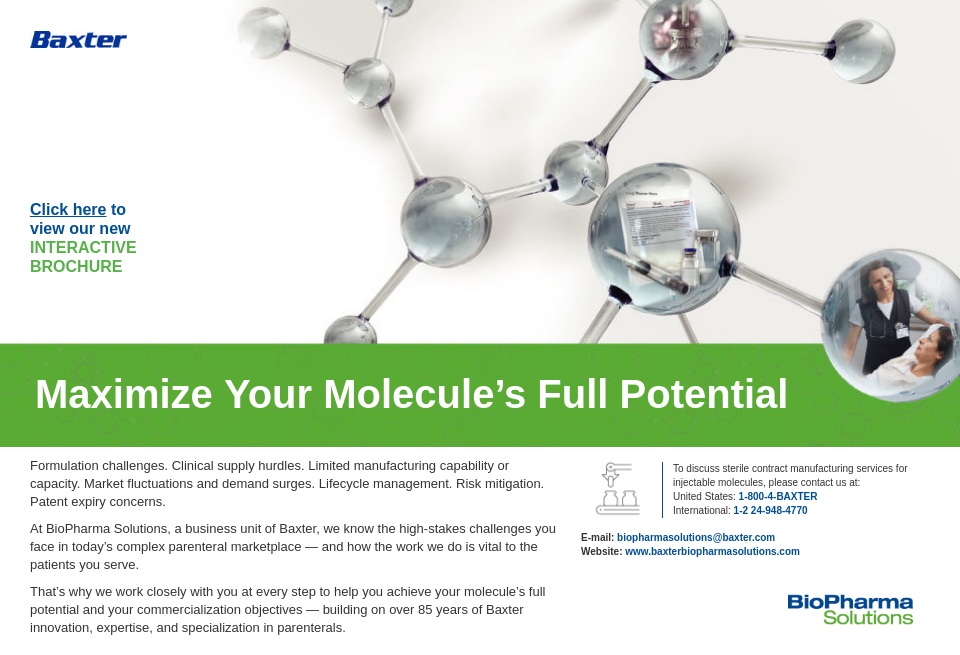 Baxter - Pharma Technology Focus | Issue 81 | April 2019