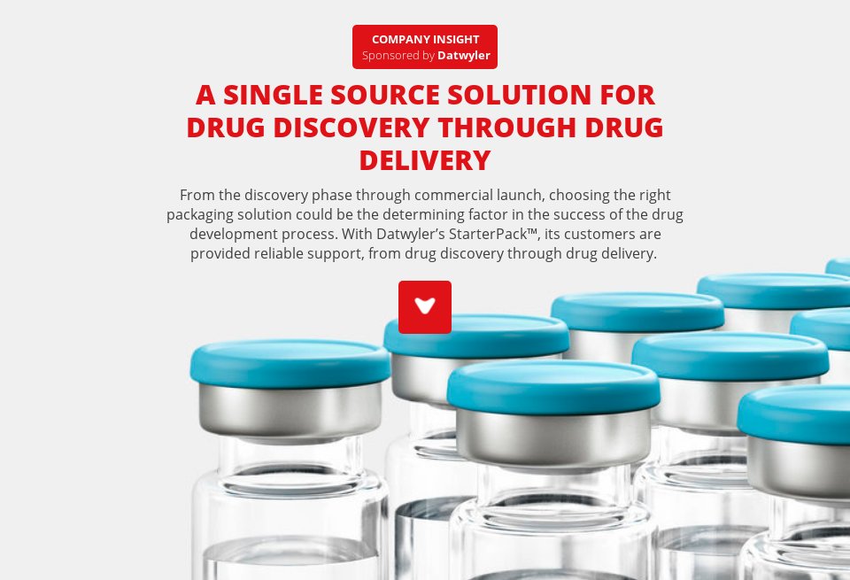 Datwyler Company Insight - Pharma Technology Focus | Issue 94 | May 2020